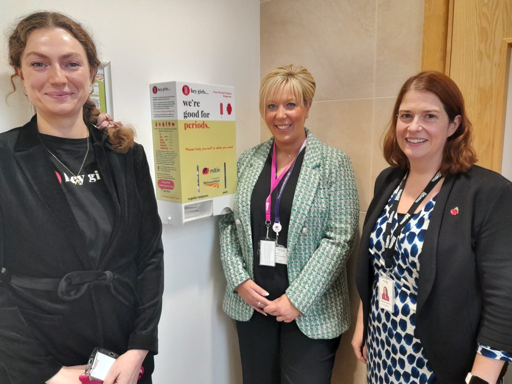 Network Rail to stock free Hey Girls period products across UK